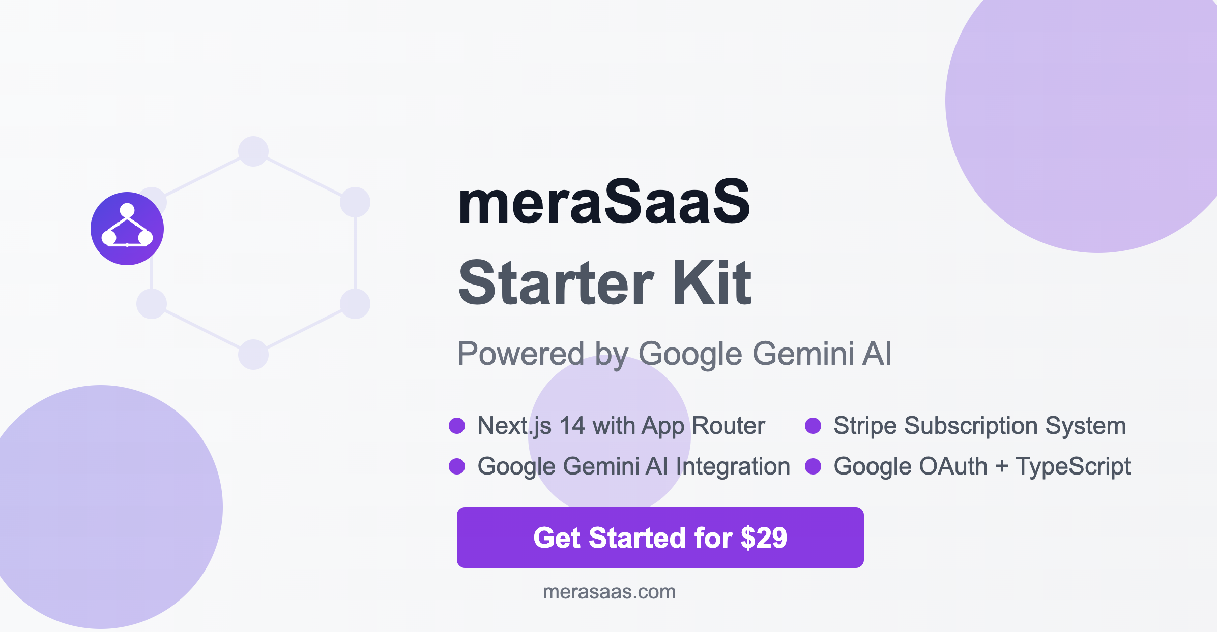 meraSaaS Starter Kit | Build AI-Powered SaaS in Minutes